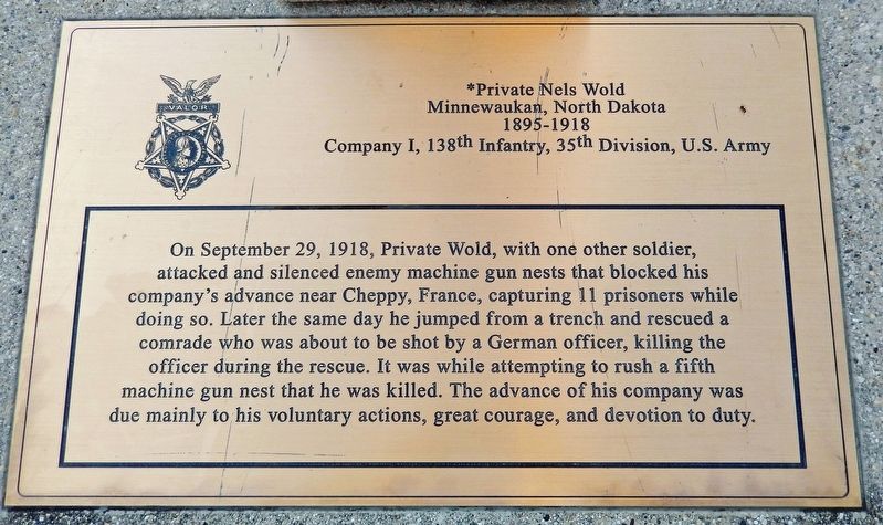 Private Nels Wold Historical Marker
