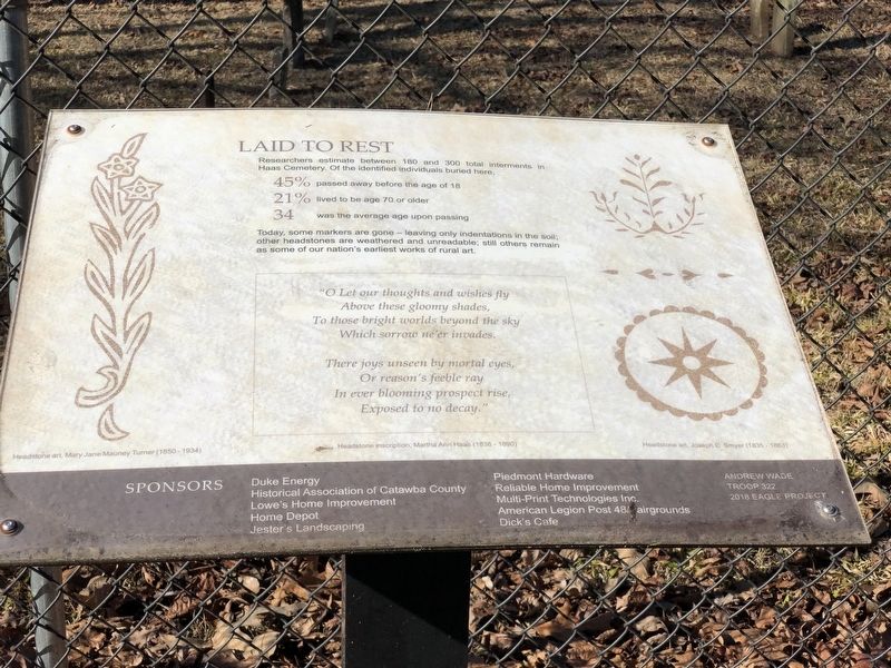 Laid to Rest Historical Marker