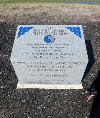 29th Infantry Division United States Army, a War Memorial