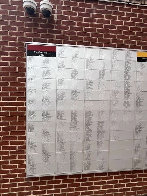 Lifetime Member Wall Historical Marker