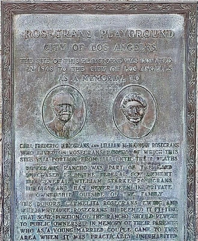 Rosecrans Playground Historical Marker