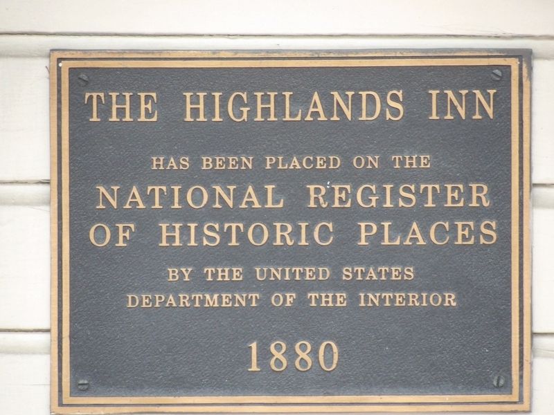 The Highlands Inn Historical Marker
