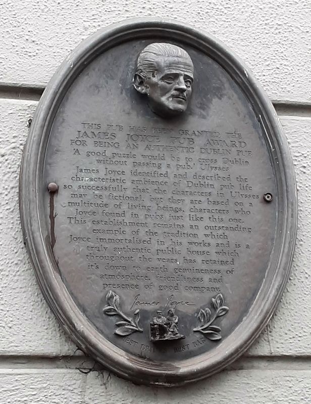 James Joyce Pub Award Historical Marker
