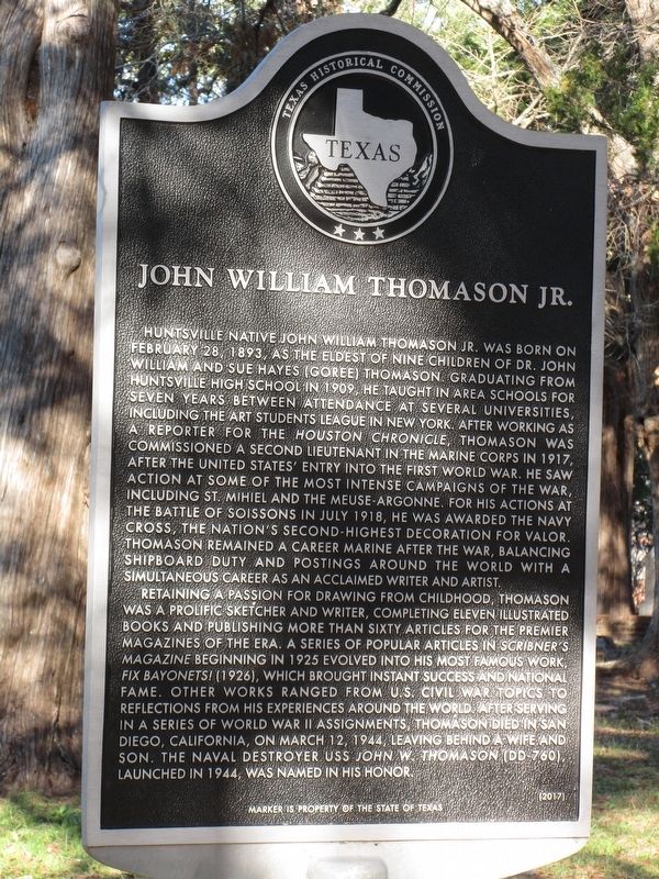 John William Thomason Jr. Historical Marker