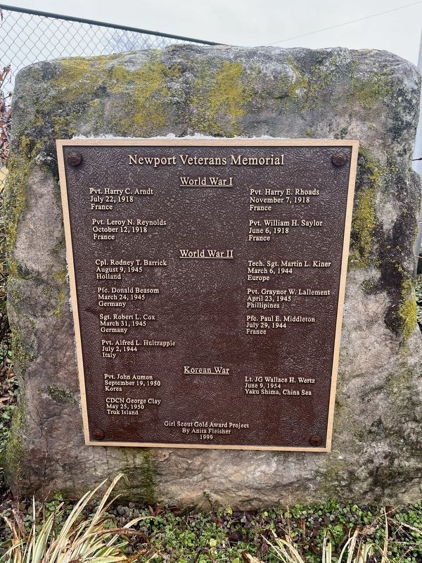 Newport Veterans Memorial, a War Memorial