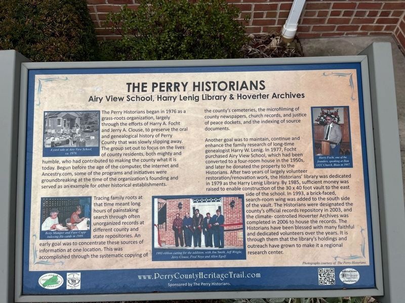 The Perry Historians Historical Marker