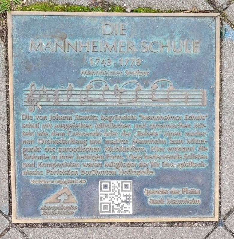 Die Mannheimer Schule / The Mannheim School Historical Marker