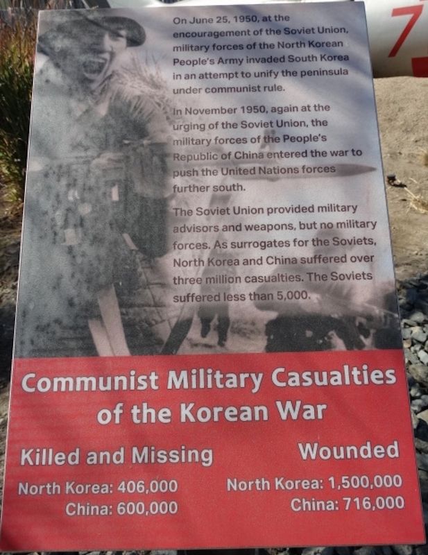 Communist Military Casualties of the Korean War Historical Marker