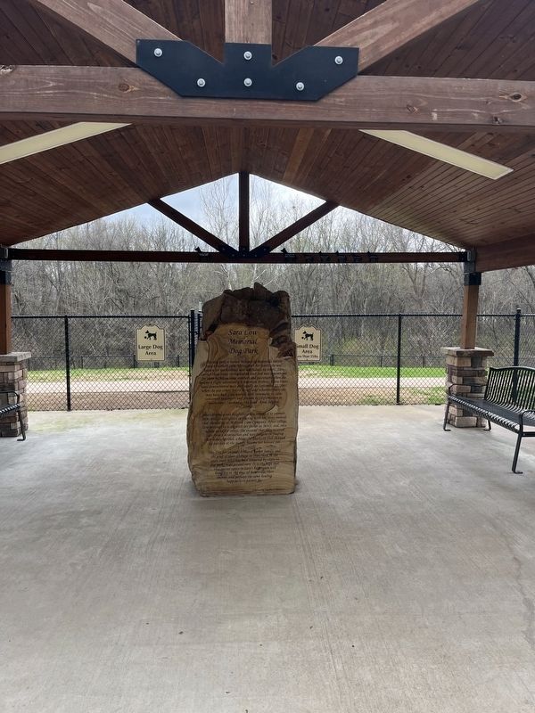 Sara Low Memorial Dog Park Historical Marker