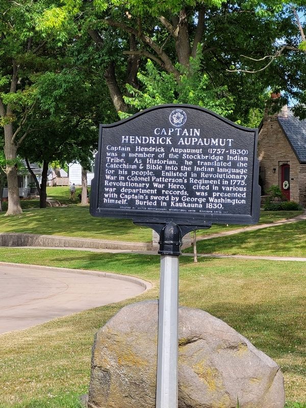 Captain Hendrick Aupaumut Historical Marker