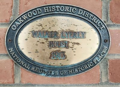 Walker Lyerly House Historical Marker