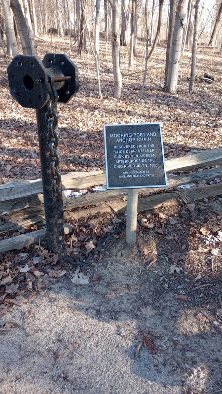Mooring Post and Anchor Chain Historical Marker