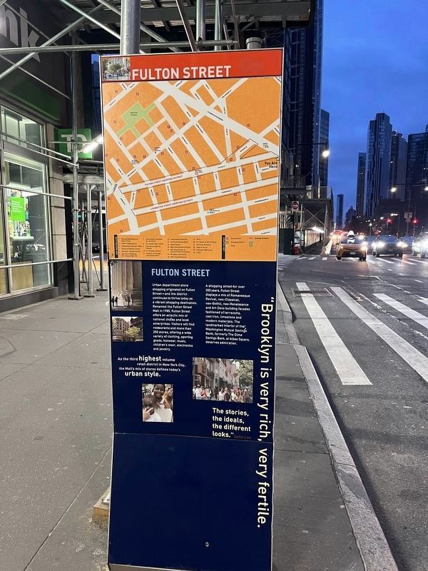 Fulton Street / Downtown Brooklyn Historical Marker