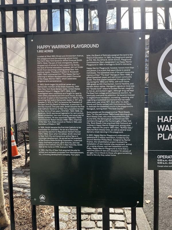 Happy Warrior Playground Historical Marker