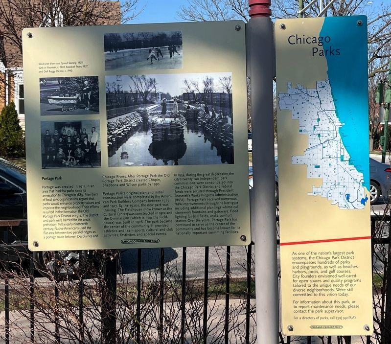 Portage Park Historical Marker