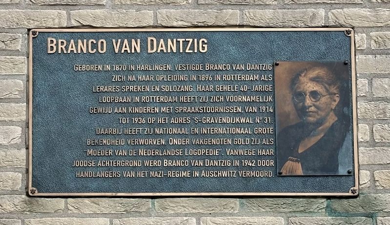 Branco van Dantzig Historical Marker