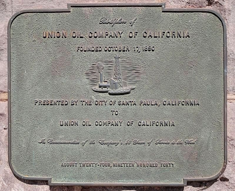 Birthplace of Union Oil Company of California Historical Marker