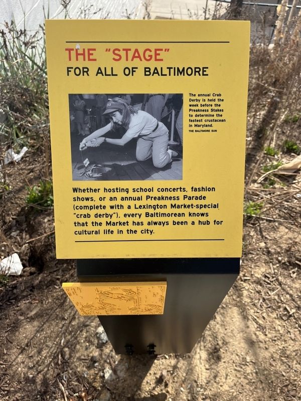 The "stage" for all of Baltimore Historical Marker