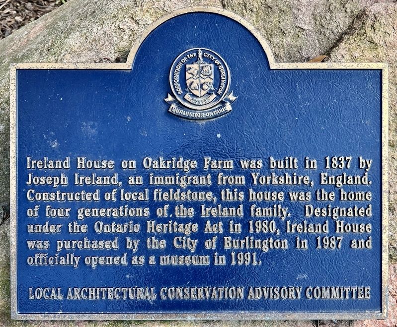 Ireland House Historical Marker
