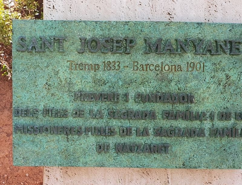 Saint Joseph Manyanet Historical Marker