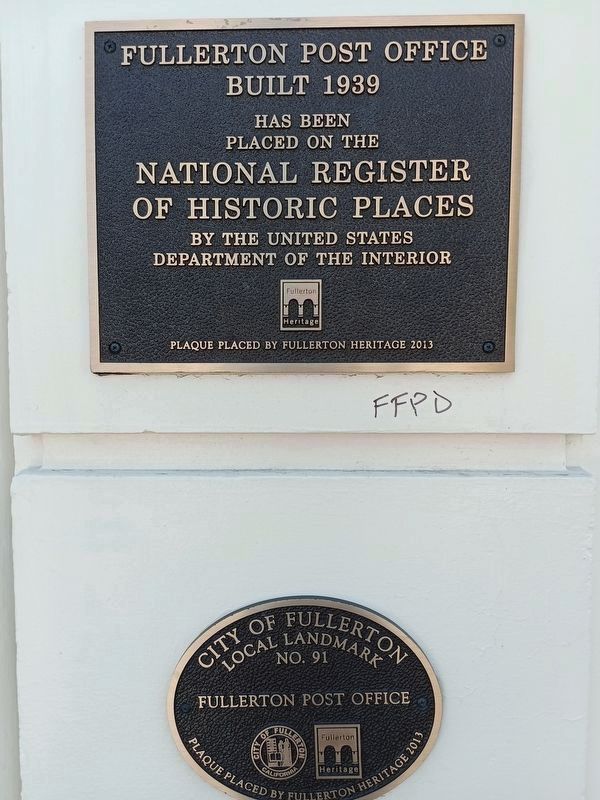 Fullerton Post Office Historical Marker