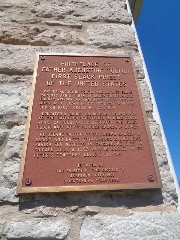 Birthplace of Father Augustine Tolton Historical Marker