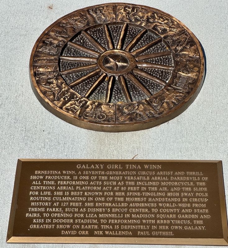 Galaxy Girl Tina Winn Historical Marker