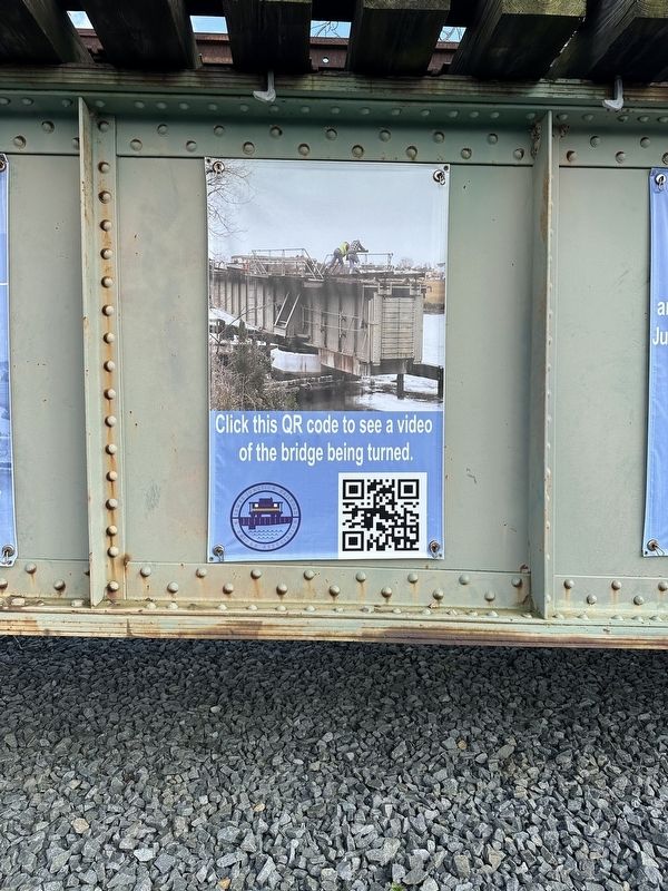 The Historic Lewes Canal Railroad Swing Bridge Historical Marker