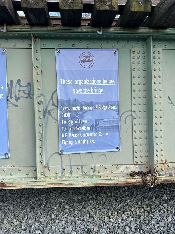 The Historic Lewes Canal Railroad Swing Bridge Historical Marker