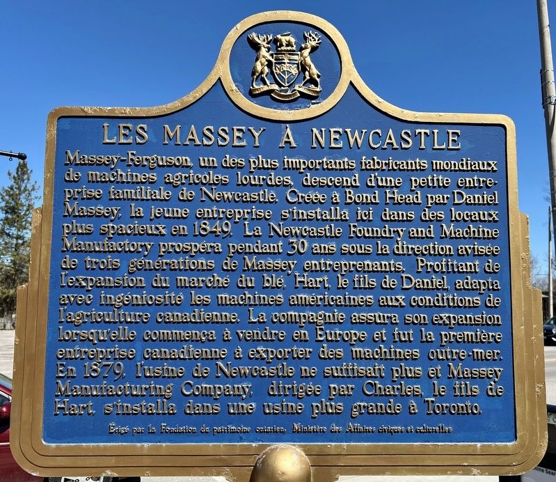The Masseys at Newcastle / Les Massey à Newcastle Historical Marker