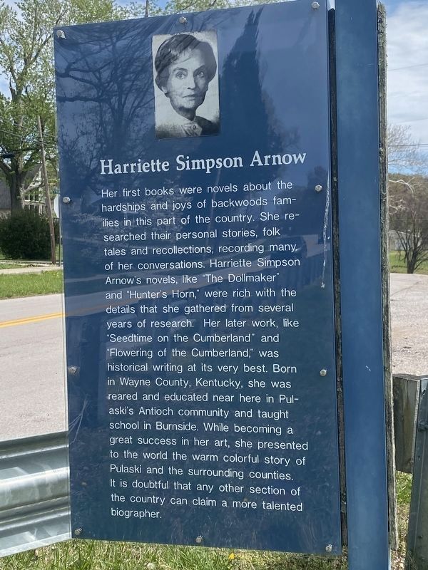 Old Burnside / Harriette Simpson Arnow Historical Marker