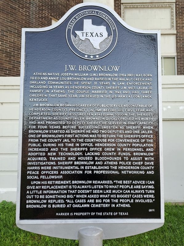 J.W. Brownlow Historical Marker
