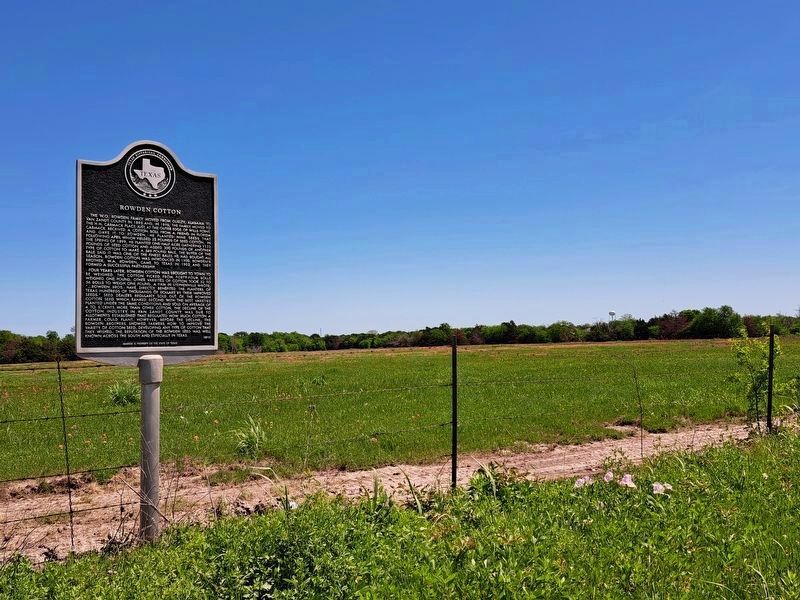 Rowden Cotton Historical Marker
