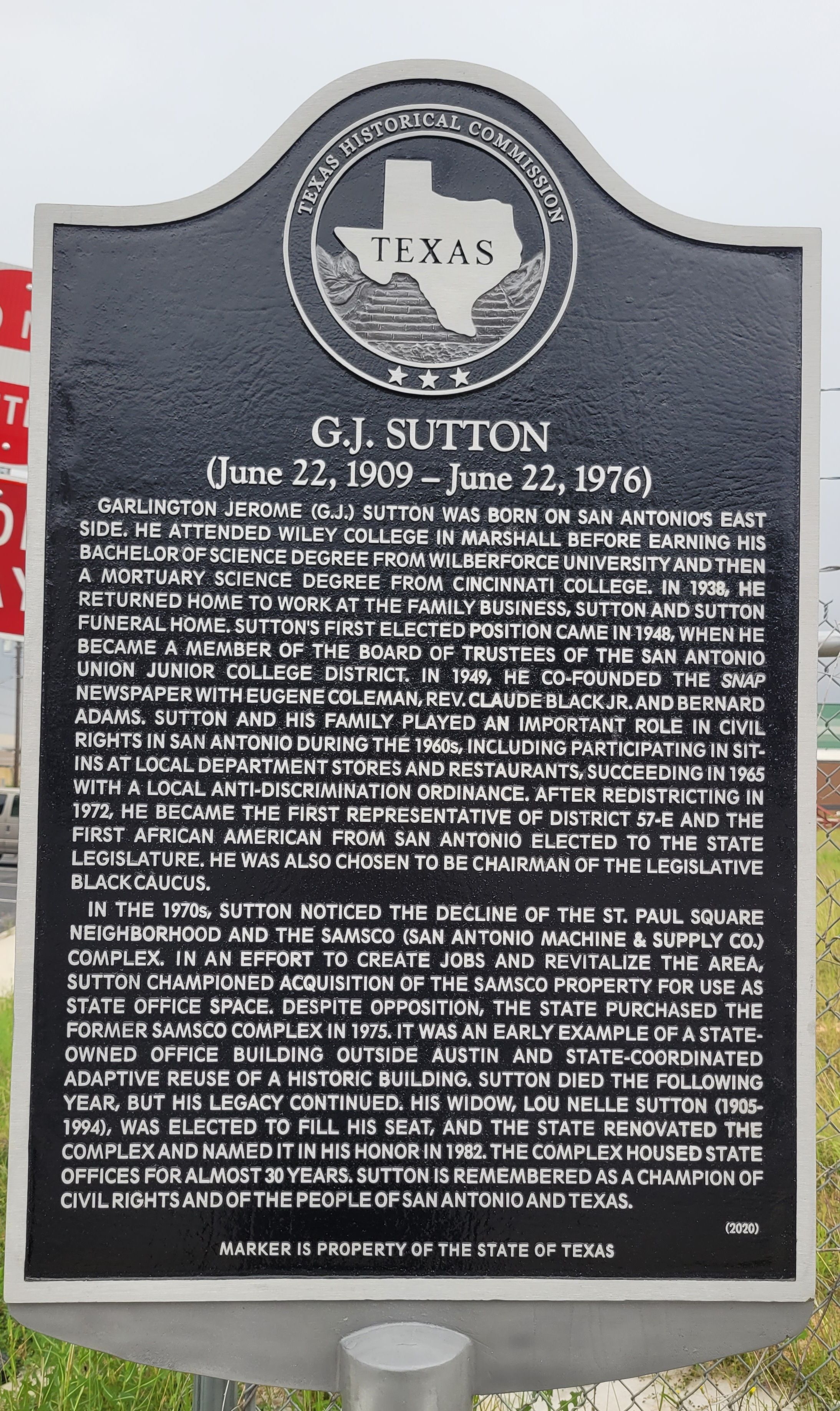 Photo: G.J. Sutton Marker