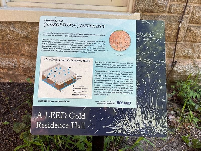 Sustainability at Georgetown University Historical Marker