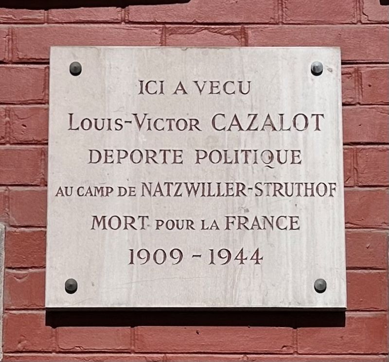 Louis-Victor Cazalot Historical Marker