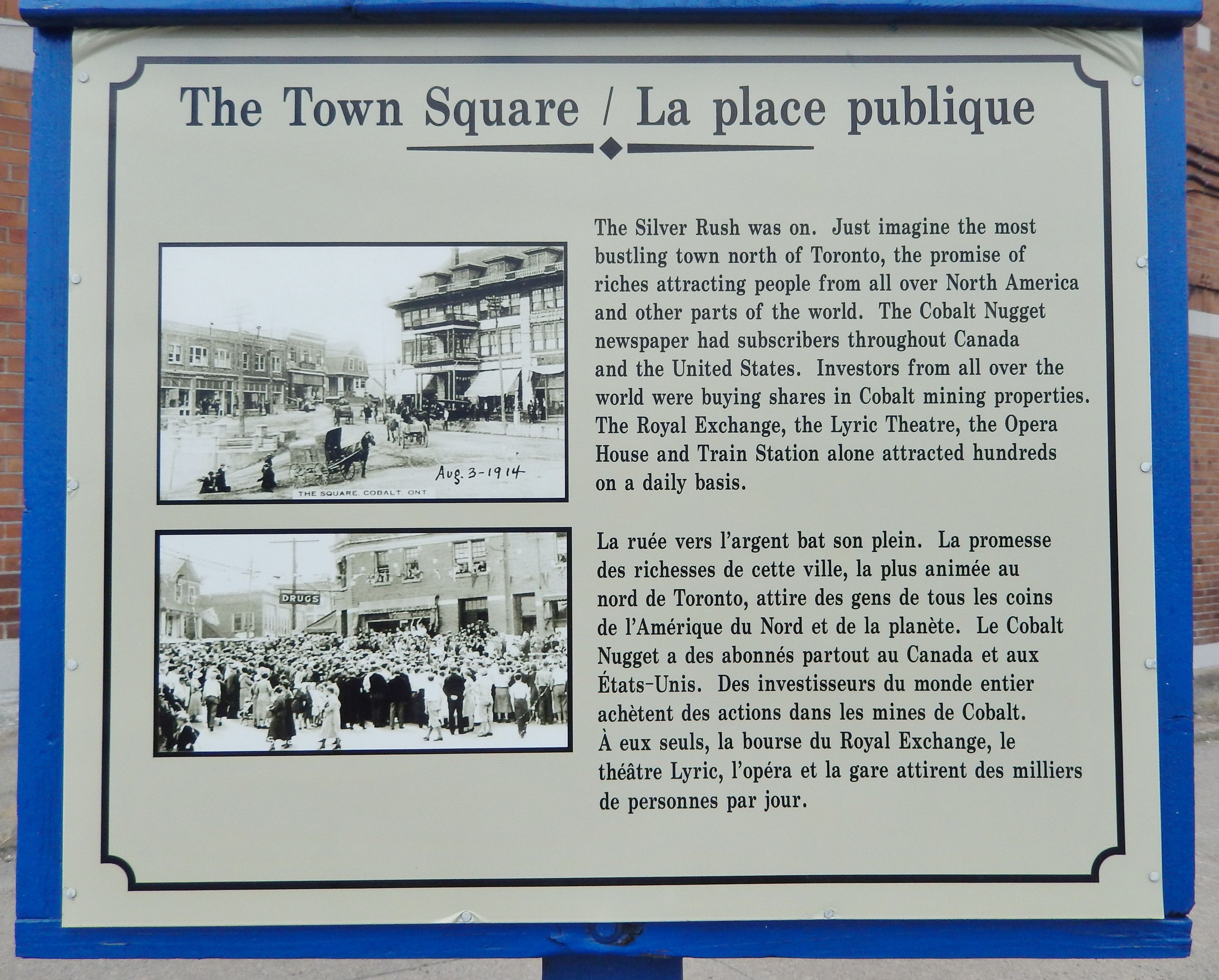 Photo: The Town Square / La place publique Marker