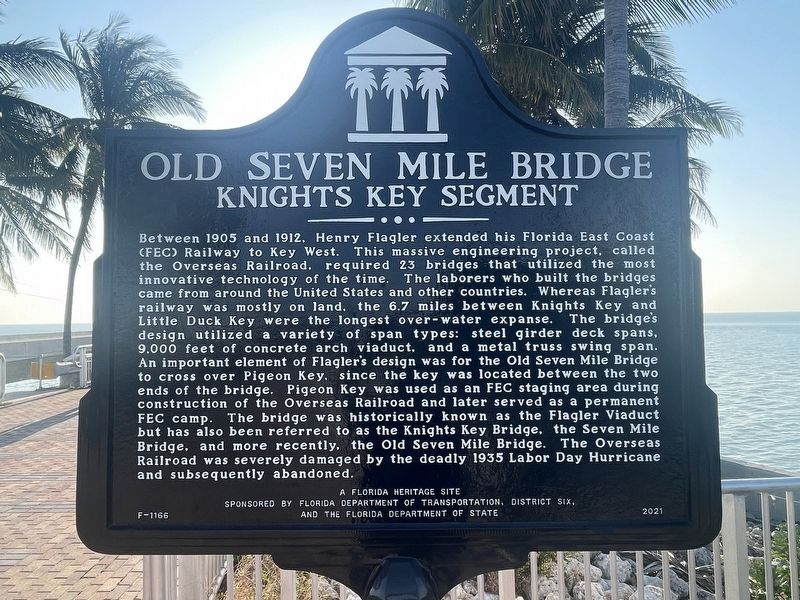 Old Seven Mile Bridge Historical Marker