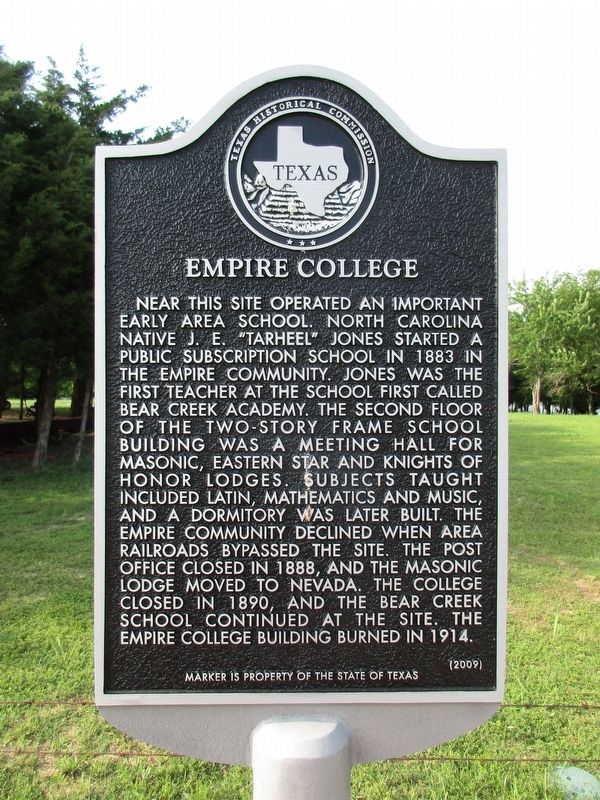 Empire College Historical Marker