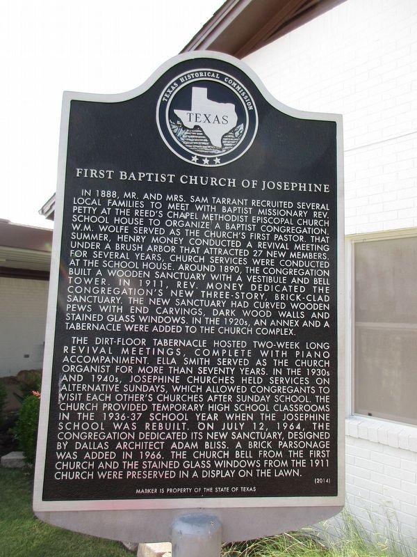 First Baptist Church of Josephine Historical Marker
