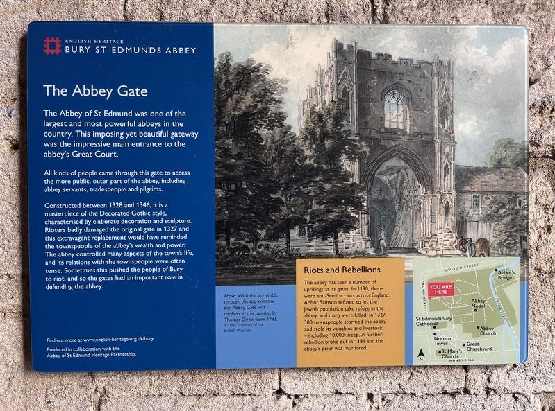 The Abbey Gate Historical Marker