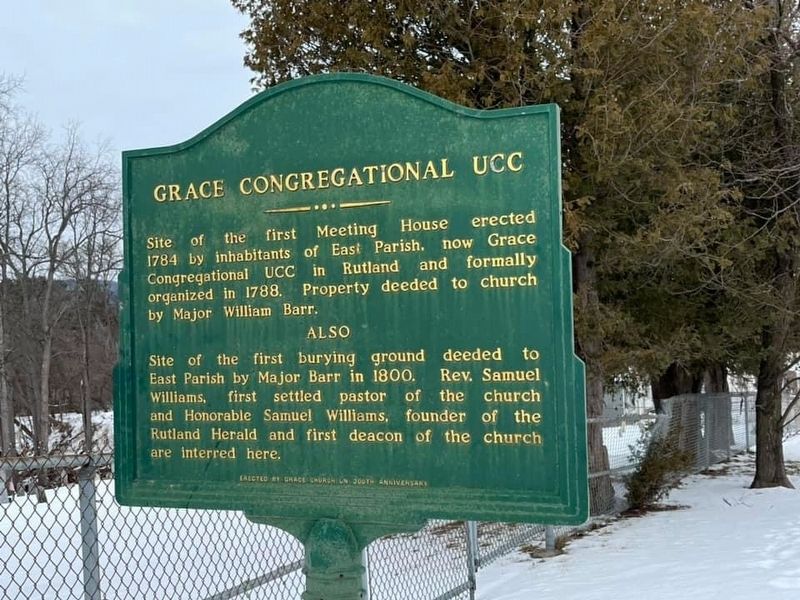 Grace Congregational UCC Historical Marker