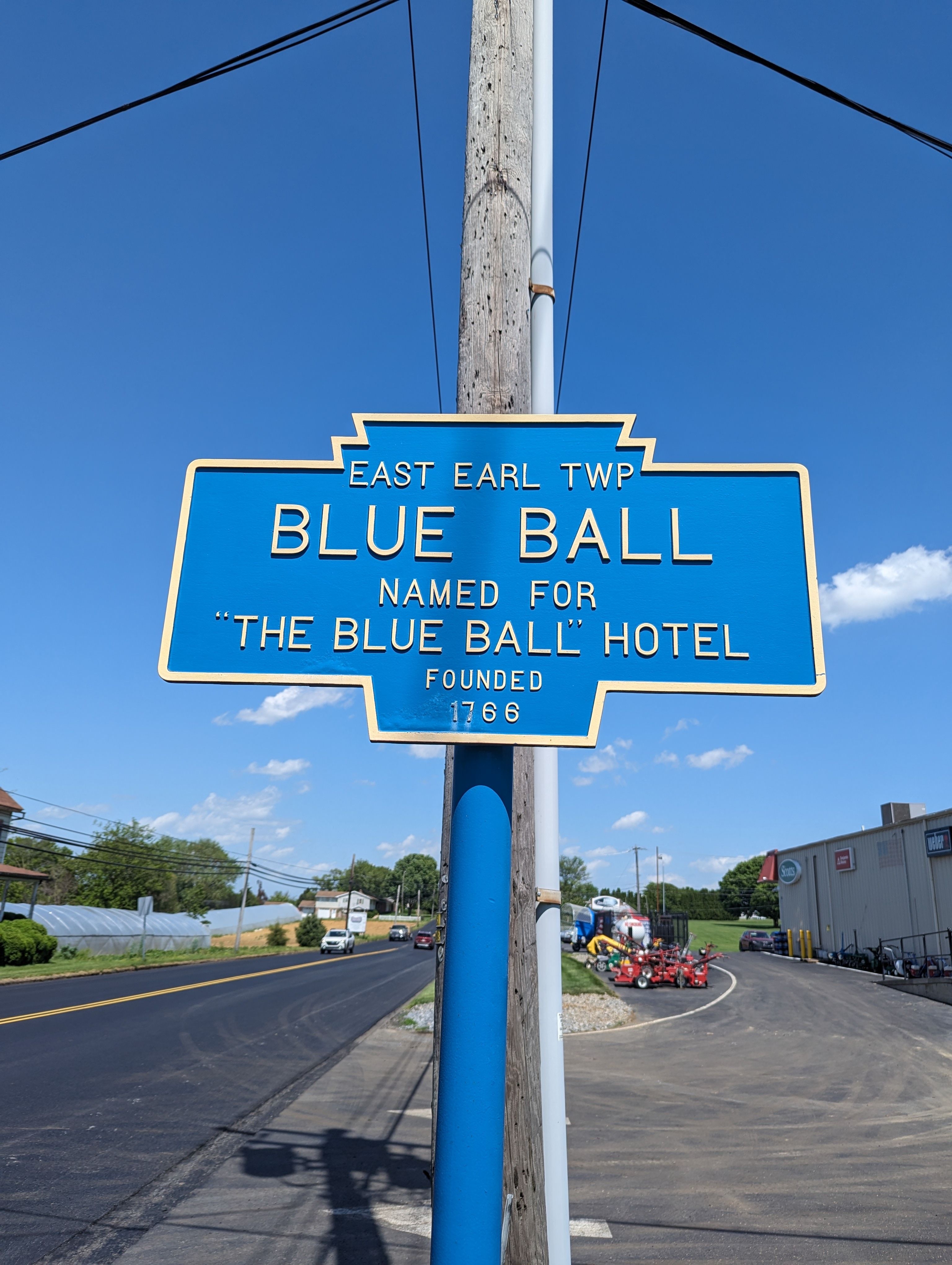 Photo: Blue Ball Marker