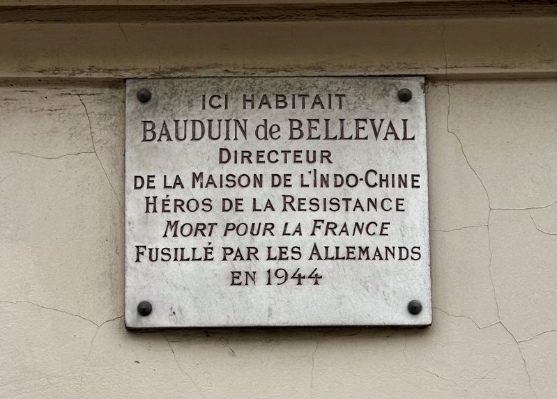 Roger Bauduin de Belleval Historical Marker