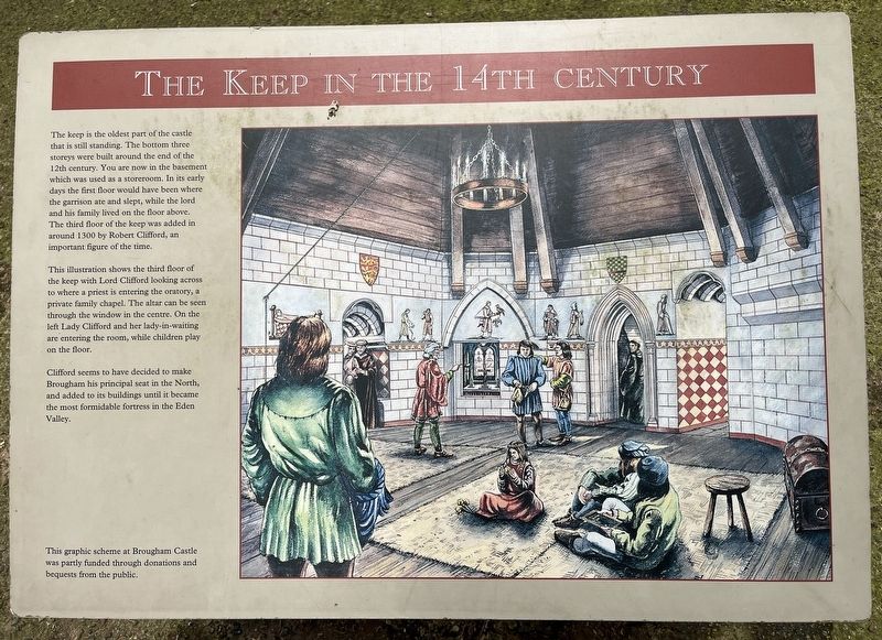 The Keep in the 14th Century Historical Marker