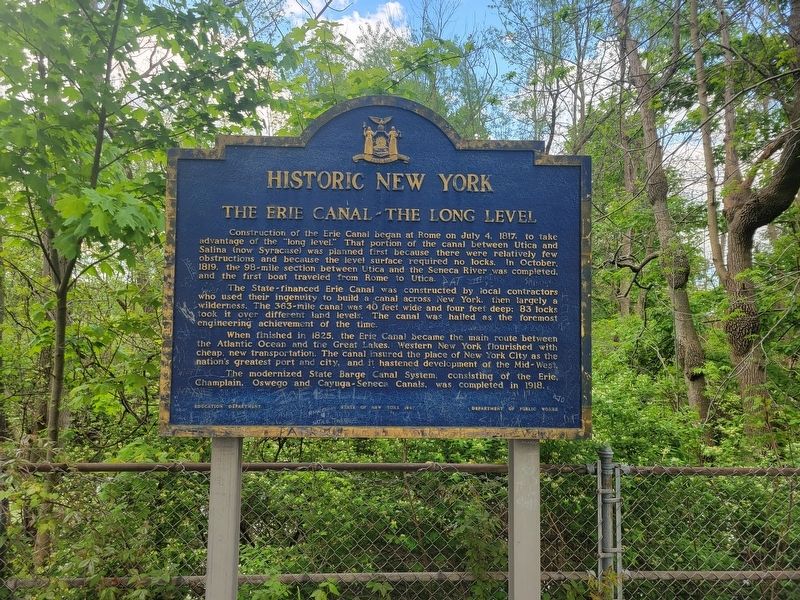 The Erie Canal - The Long Level Historical Marker