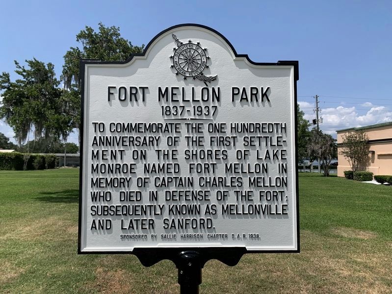 Fort Mellon Park Historical Marker