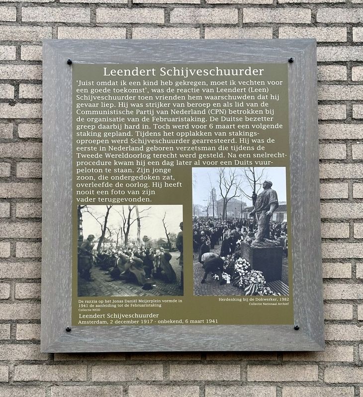 Leendert Schijveschuurder Historical Marker