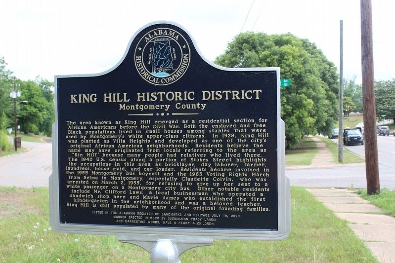 King Hill Historic District Historical Marker
