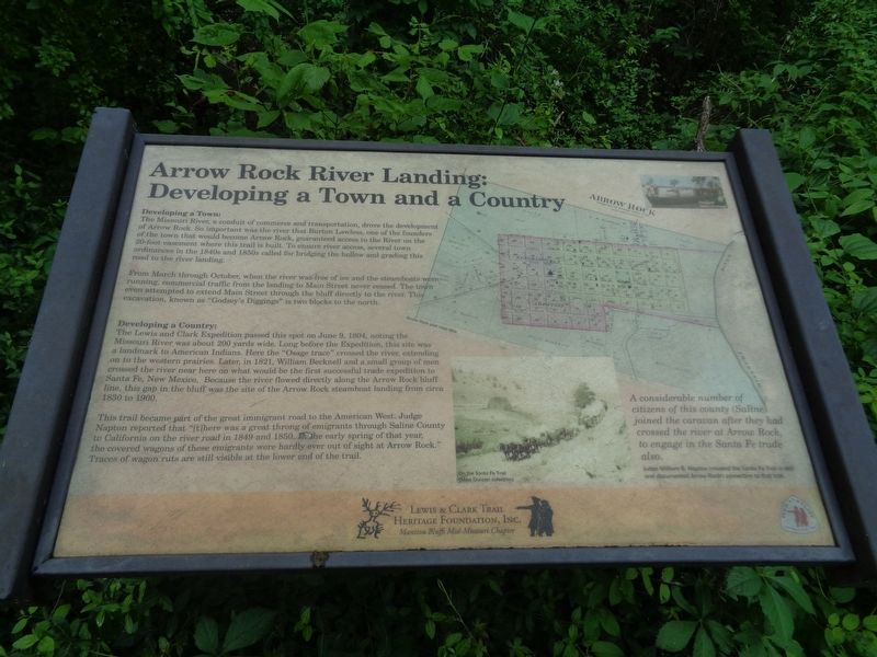 Arrow Rock River Landing: Developing a Town and a Country Historical Marker